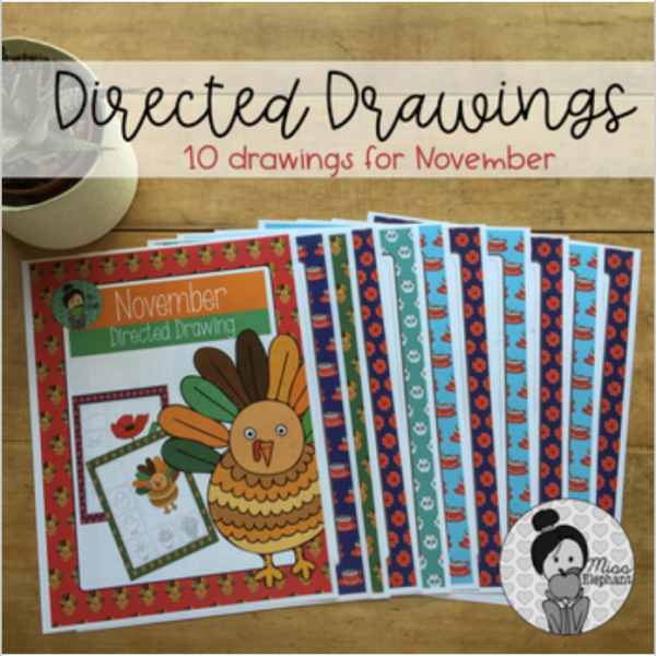 Step by Step Turkey Directed Draw: Delightful Thanksgiving Drawing ...