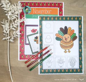 Step by Step Turkey Directed Draw: Delightful Thanksgiving Drawing ...