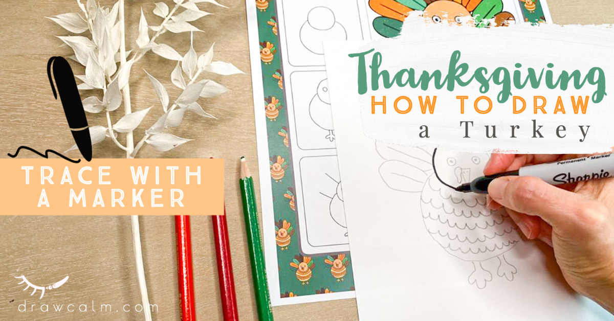 Step by Step Turkey Directed Draw: Delightful Thanksgiving Drawing ...