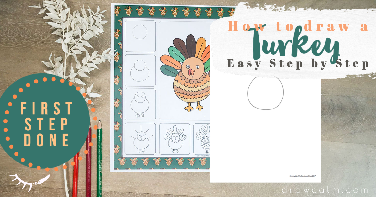 Step by Step Turkey Directed Draw: Delightful Thanksgiving Drawing ...