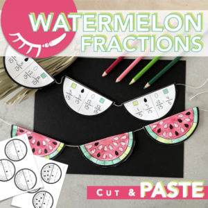 Compare Fraction Worksheet: Make Math Cute with a Watermelon Garland ...